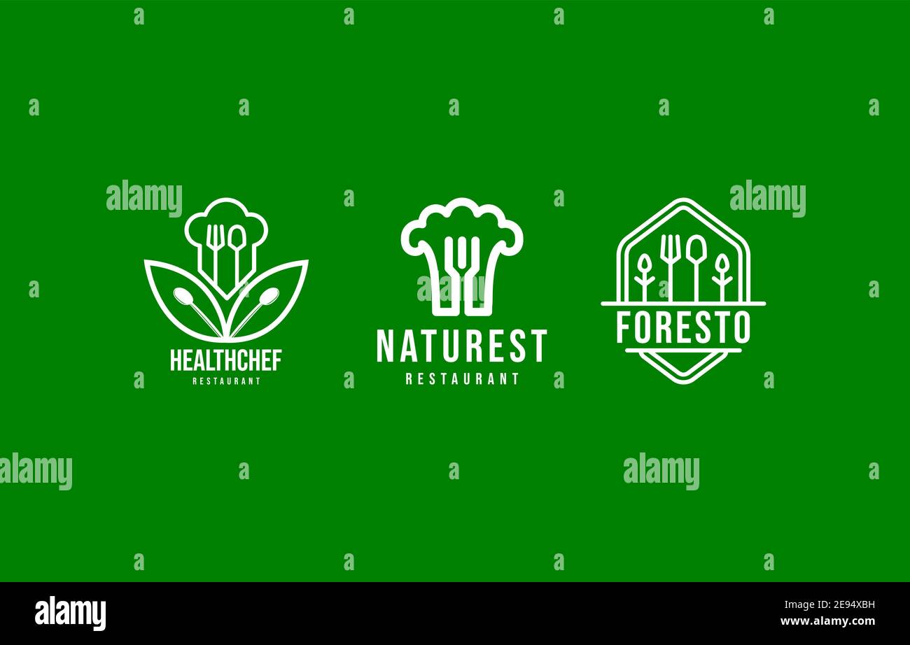 Nature Restaurant Organic Food Logo Vector Template suitable for food ...