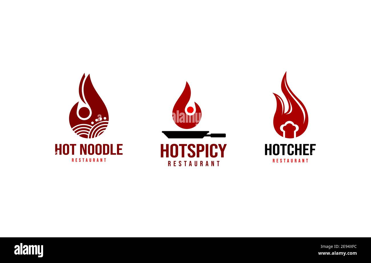 Hot Spicy Food Restaurant Logo Vector Template suitable for food and ...