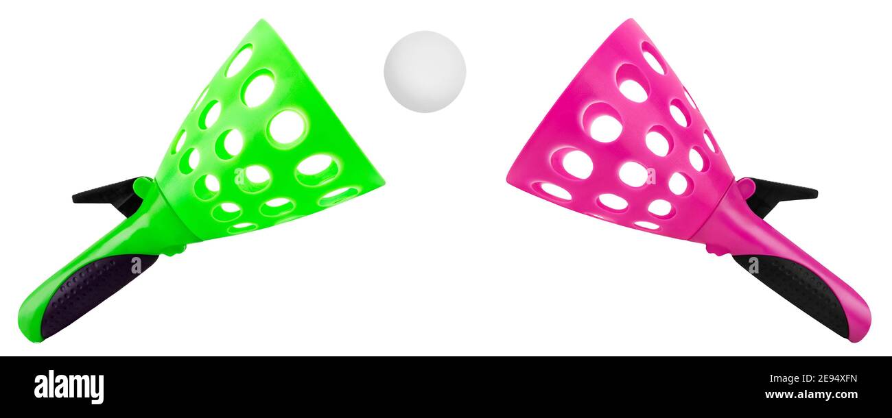 Colorful ball game isolated against white background Stock Photo - Alamy