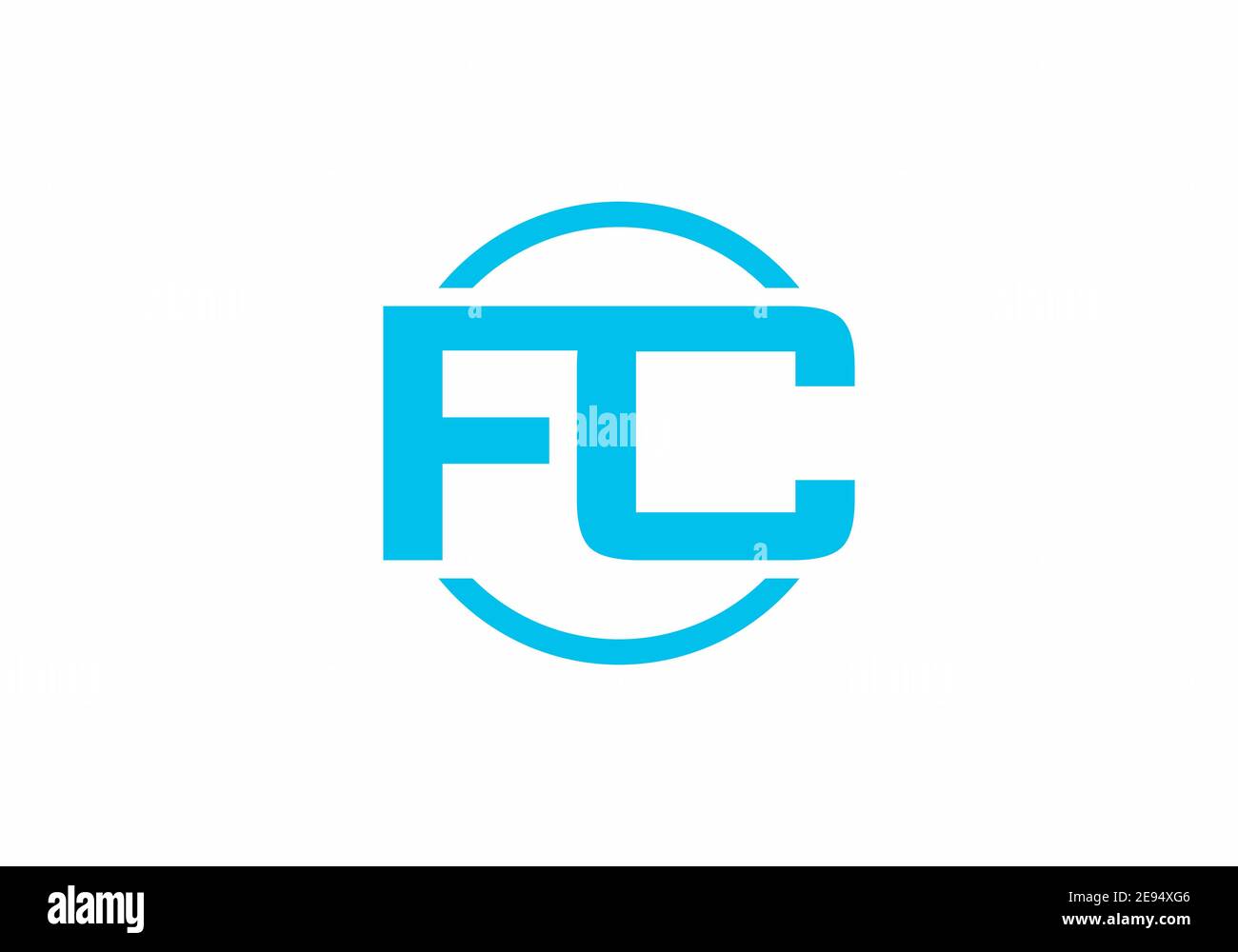 Blue FC initial letter logo design Stock Vector Image & Art - Alamy