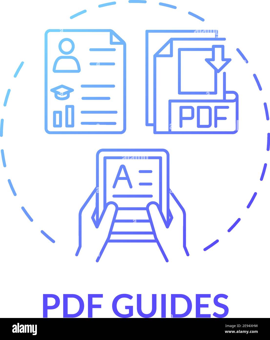 PDF guides concept icon Stock Vector Image & Art - Alamy