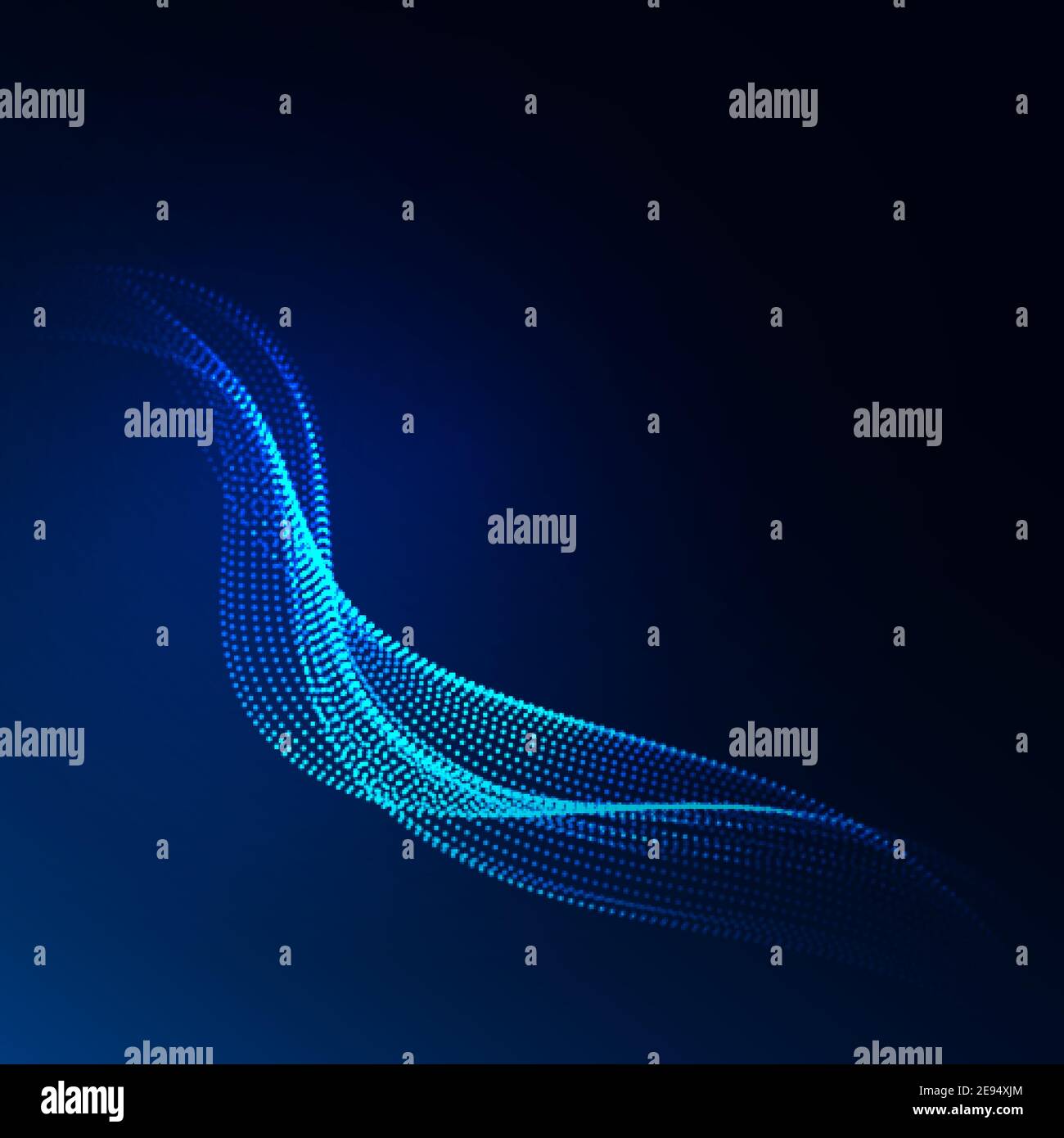 Beautiful wave shaped array of glowing dots.Abstract vector design element Stock Vector Image ...