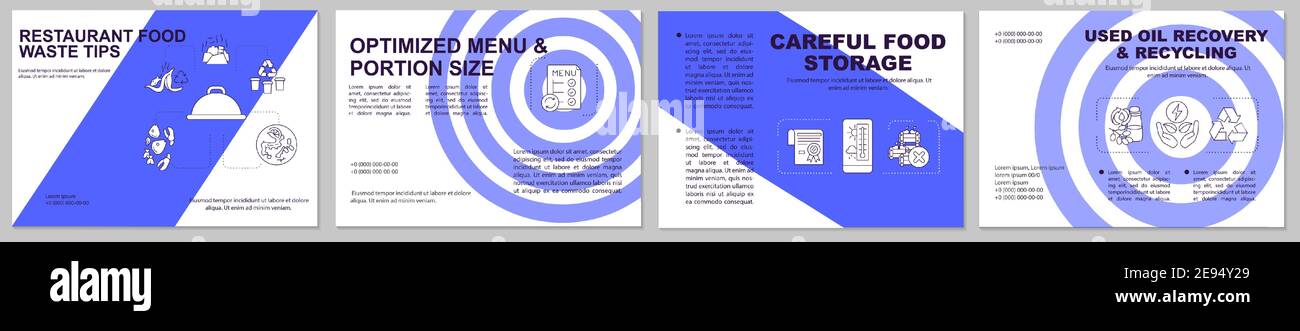 Restaurant food waste tips brochure template Stock Vector Image & Art - Alamy