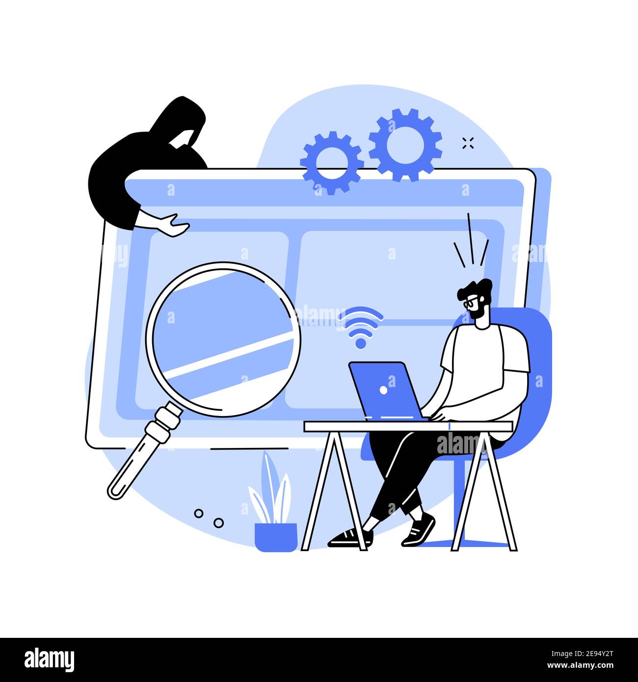 Data stealing malware abstract concept vector illustration Stock Vector ...