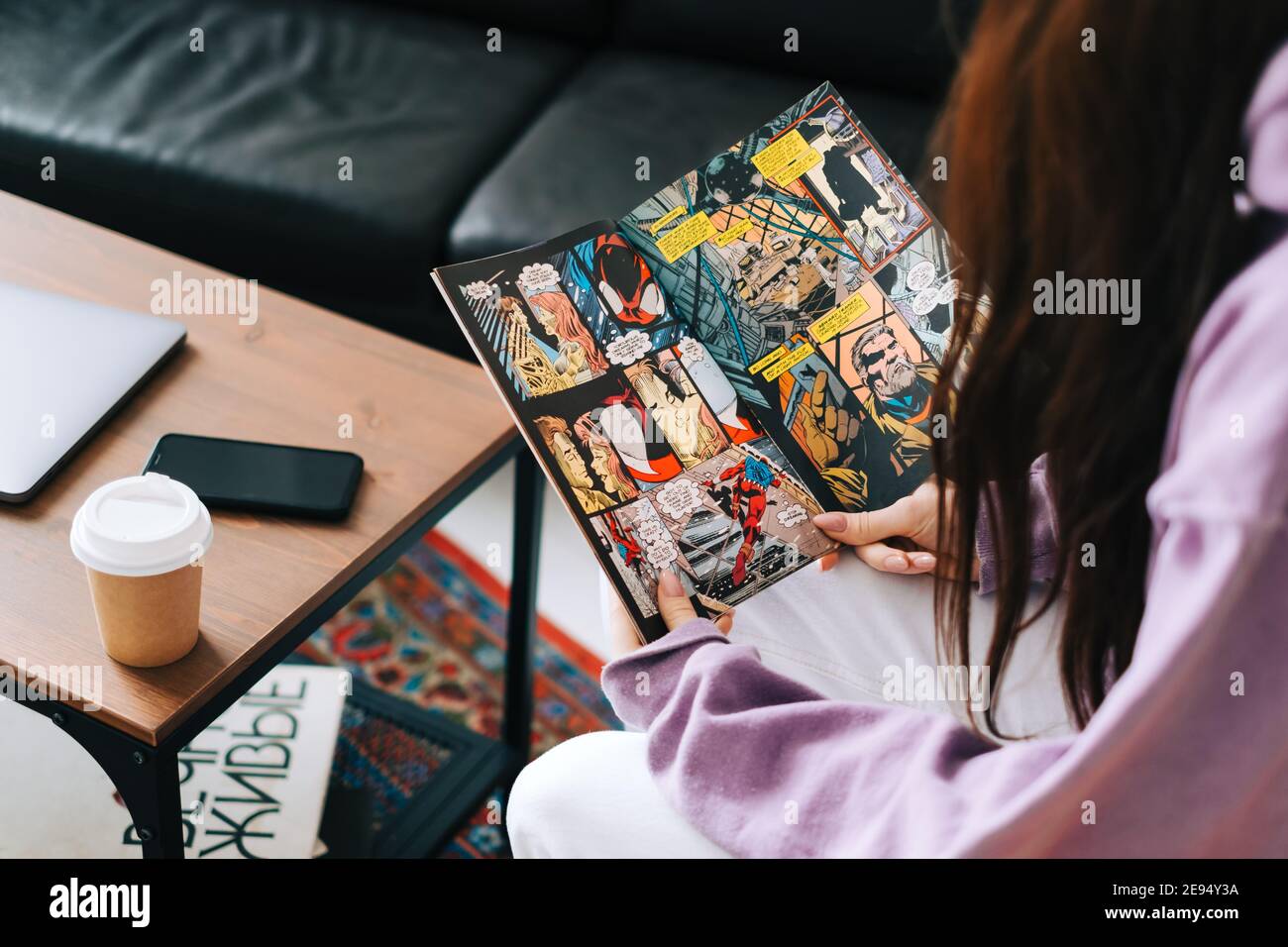 Reading batman comic hi-res stock photography and images - Alamy
