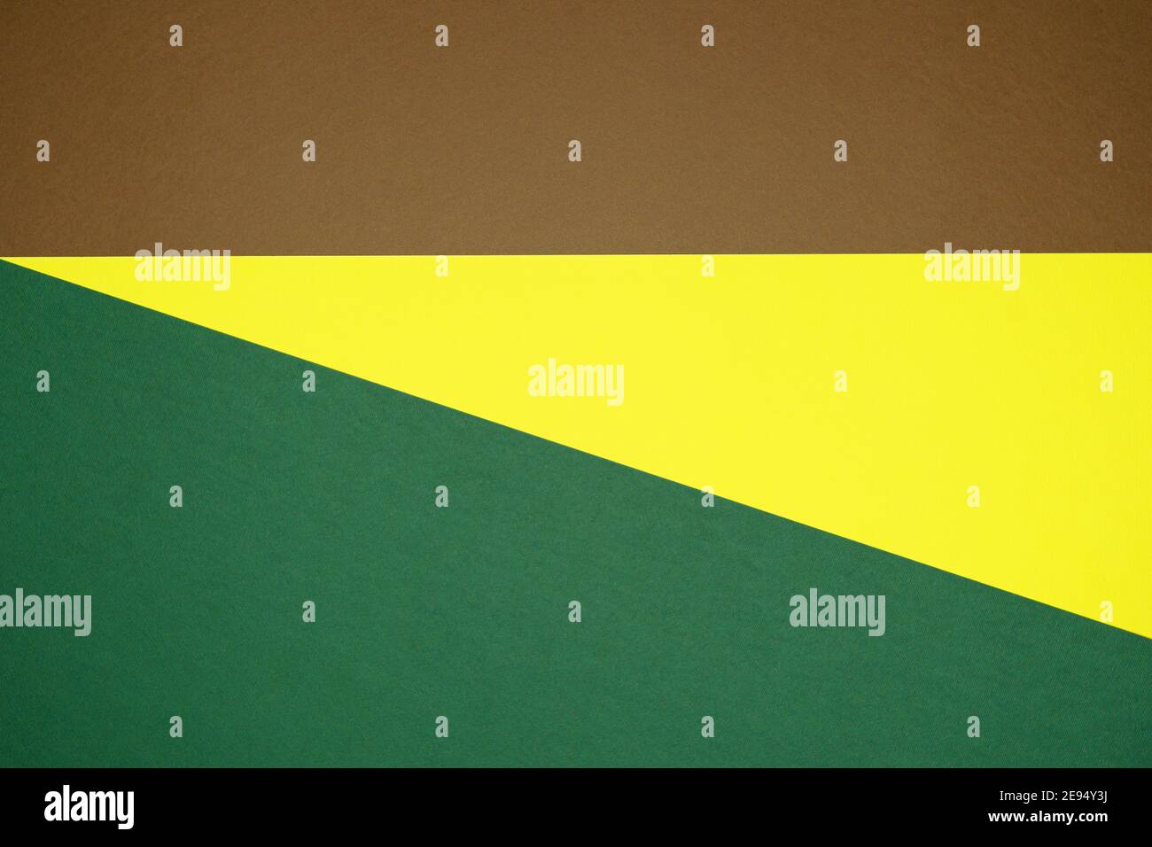 Brown, yellow, green three tone color paper background with stripes ...