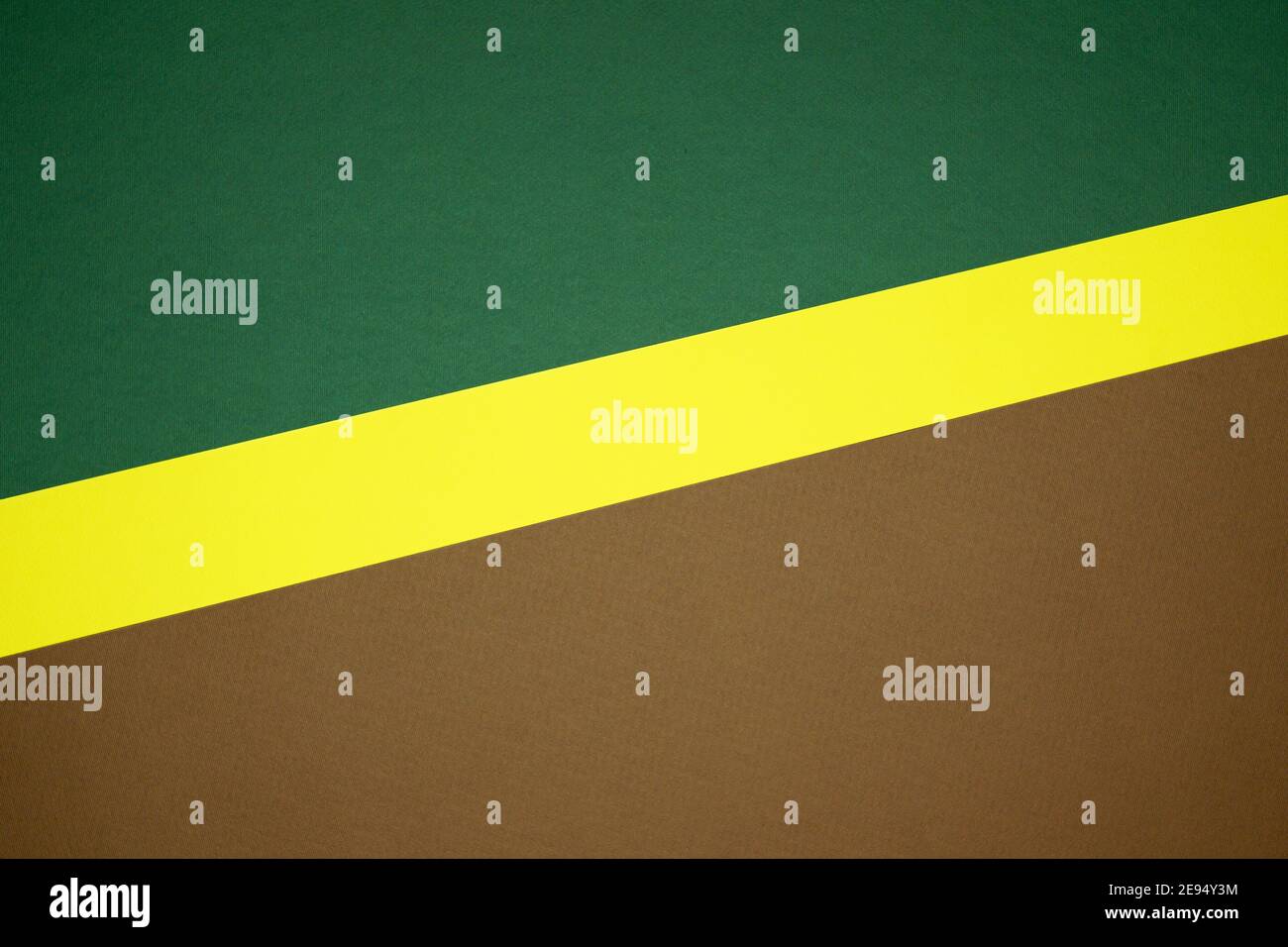 Brown, yellow, green three tone color paper background with stripes ...