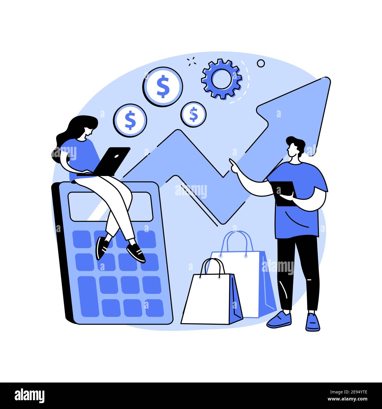 Sales forcasting abstract concept vector illustration Stock Vector ...