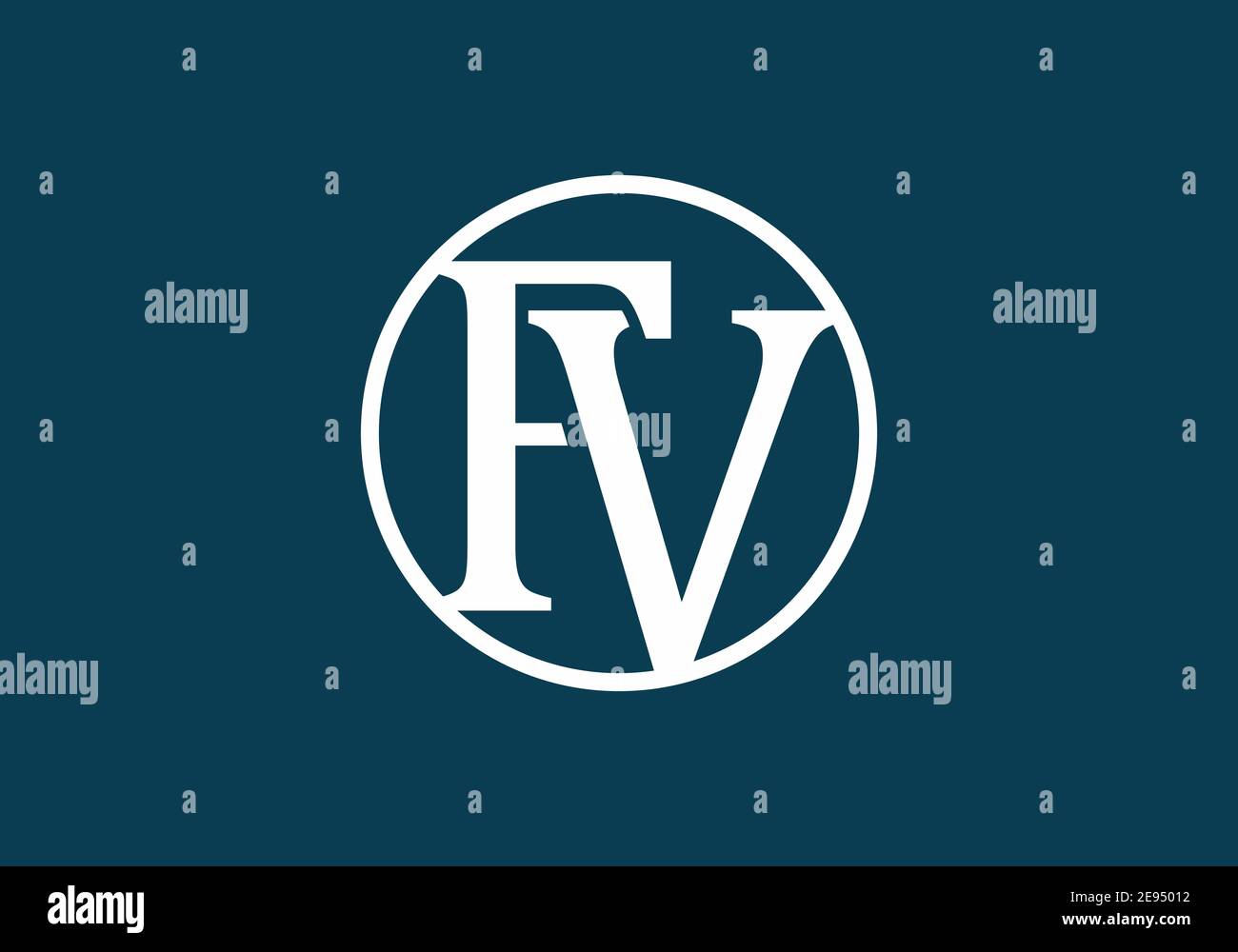 White blue FV initial letter logo design Stock Vector Image & Art - Alamy