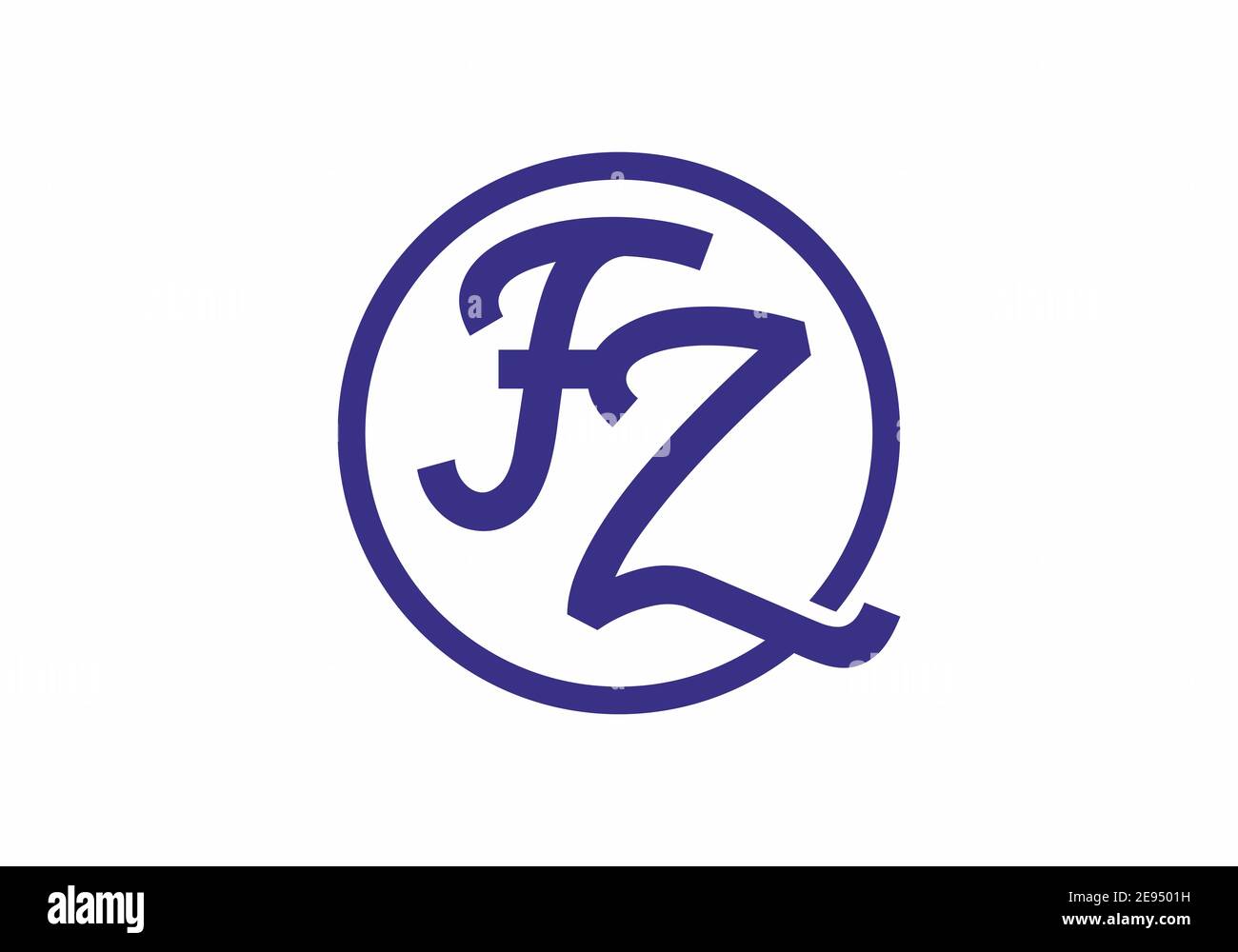 FZ initial letter in circle logo design Stock Vector Image & Art - Alamy