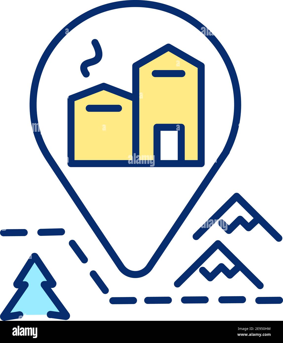 Mountain lodge isolated Stock Vector Images - Alamy