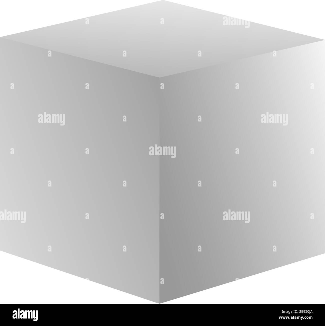 White gradient vector cube. Vector icon stock illustration Stock Vector ...