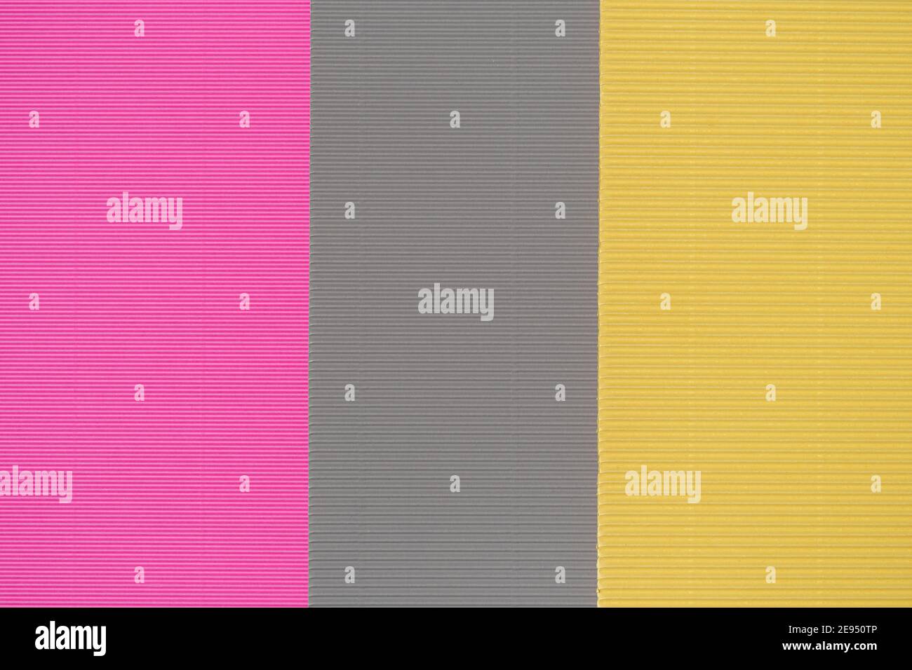 Gray, pink and yellow three tone color paper background with stripes ...