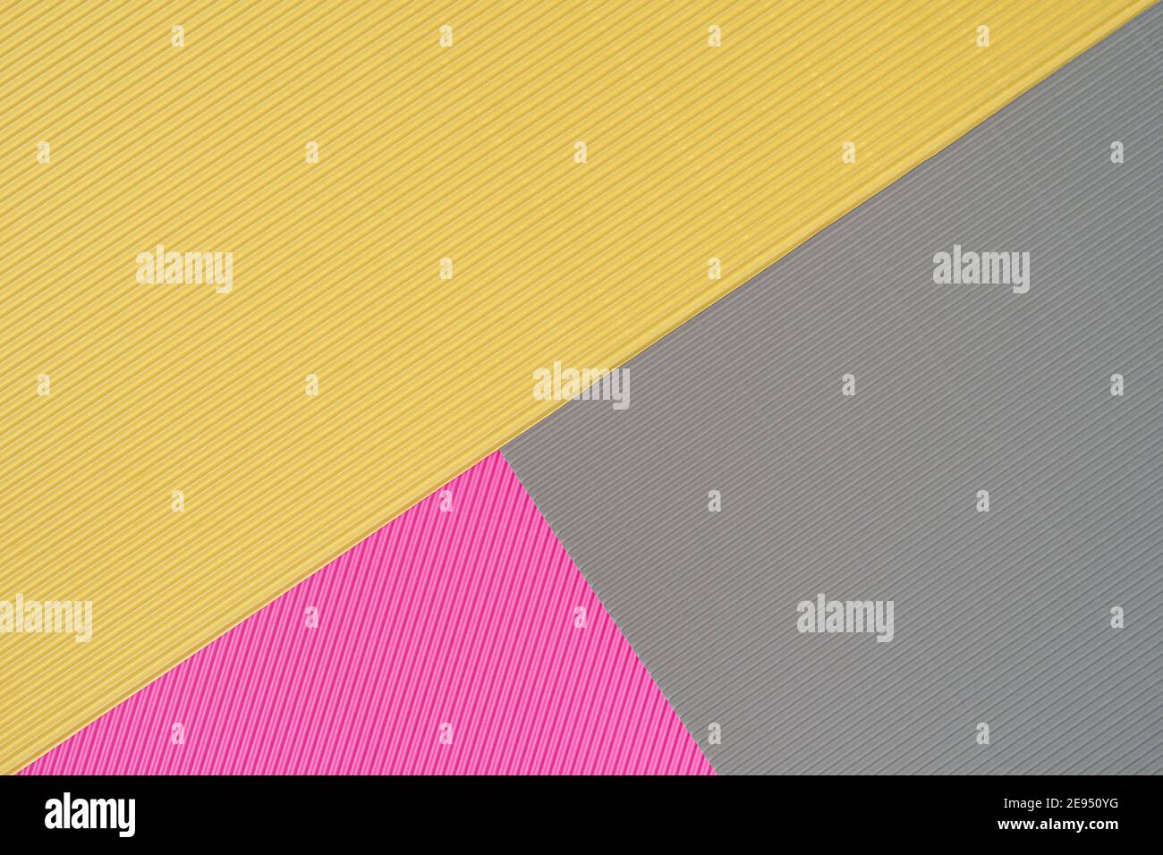 Gray, pink and yellow three tone color paper background with stripes ...