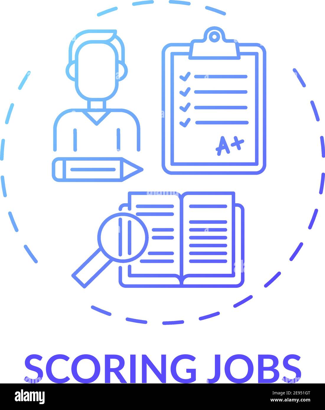 Scoring jobs concept icon Stock Vector Image & Art - Alamy