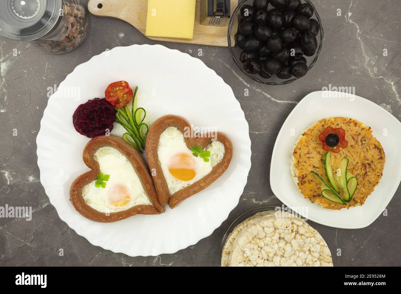 Heart Shaped Breakfast