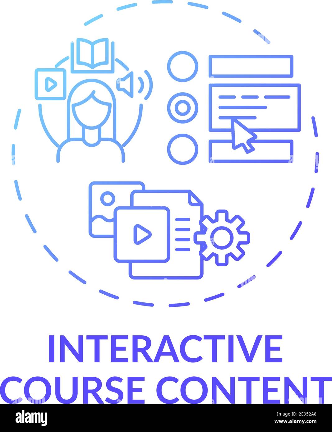 Interactive course content concept icon Stock Vector Image & Art - Alamy