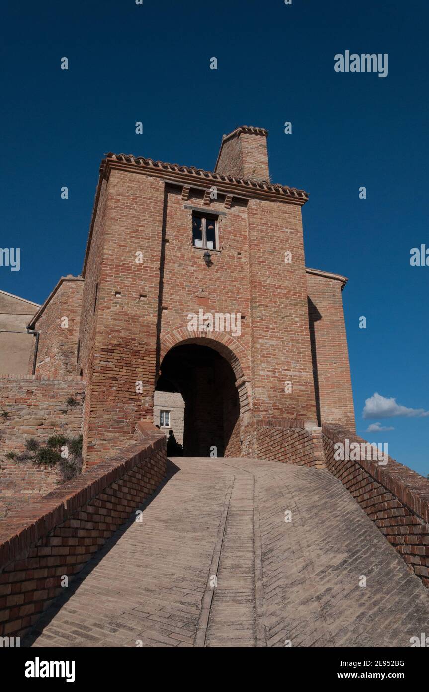 Vertical shot of a long staircase leading to an entrance of a medieval ...