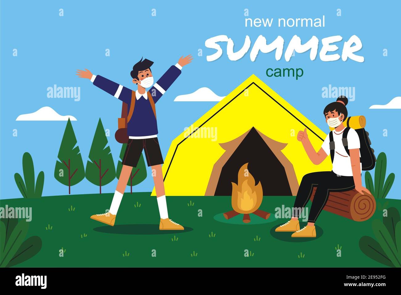 New normal summer camps Stock Photo - Alamy