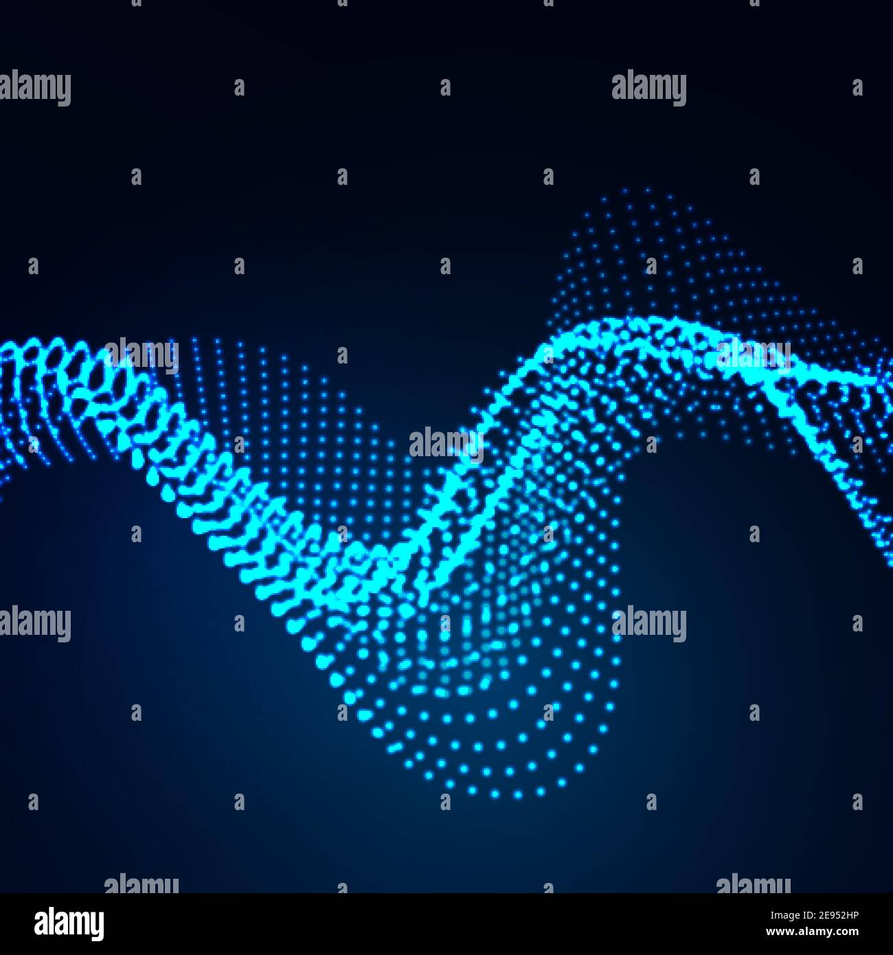 Beautiful wave shaped array of glowing dots.Abstract vector design element Stock Vector Image ...