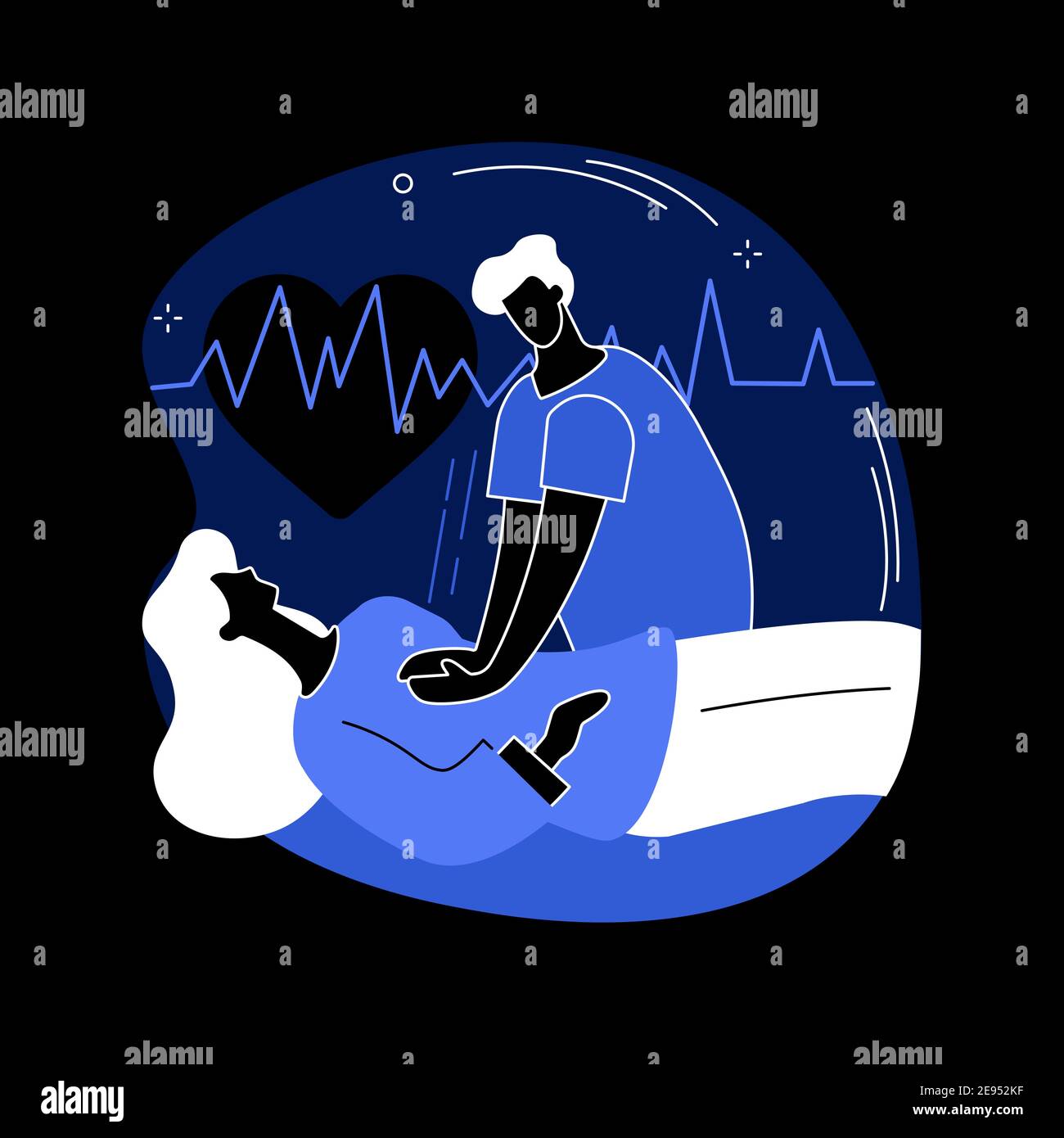 Cpr first aid cardiopulmonary Stock Vector Images - Alamy