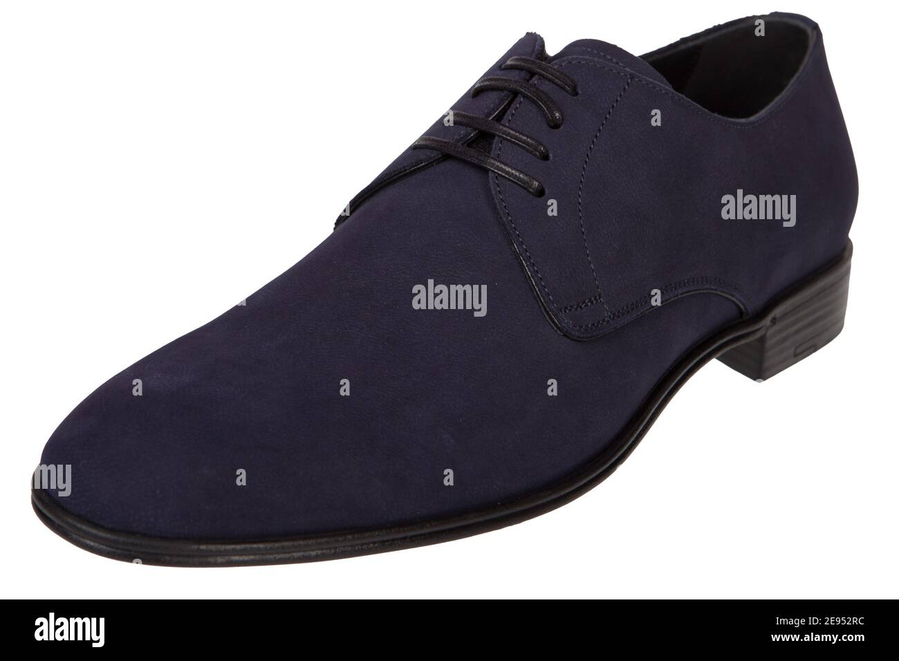 Single classic male shoe isolated on a white background Stock Photo - Alamy