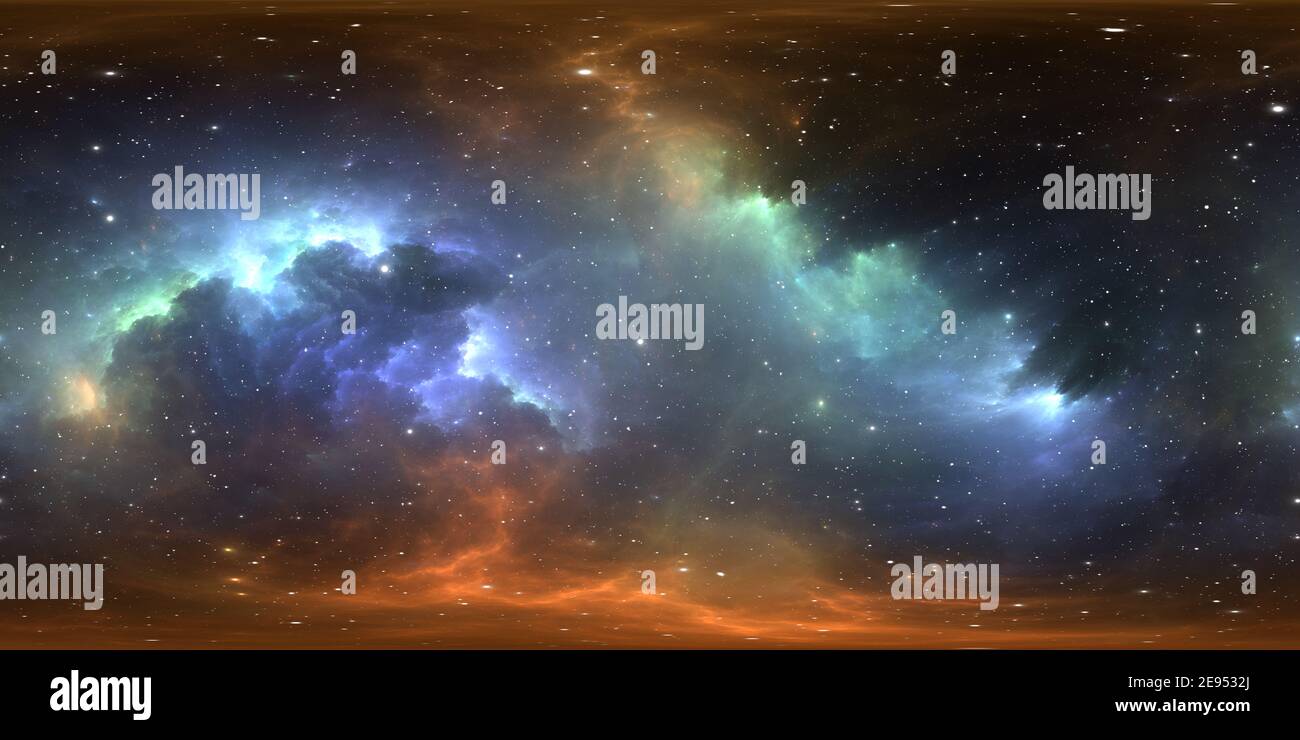 Earth With Stars 360 Panorama