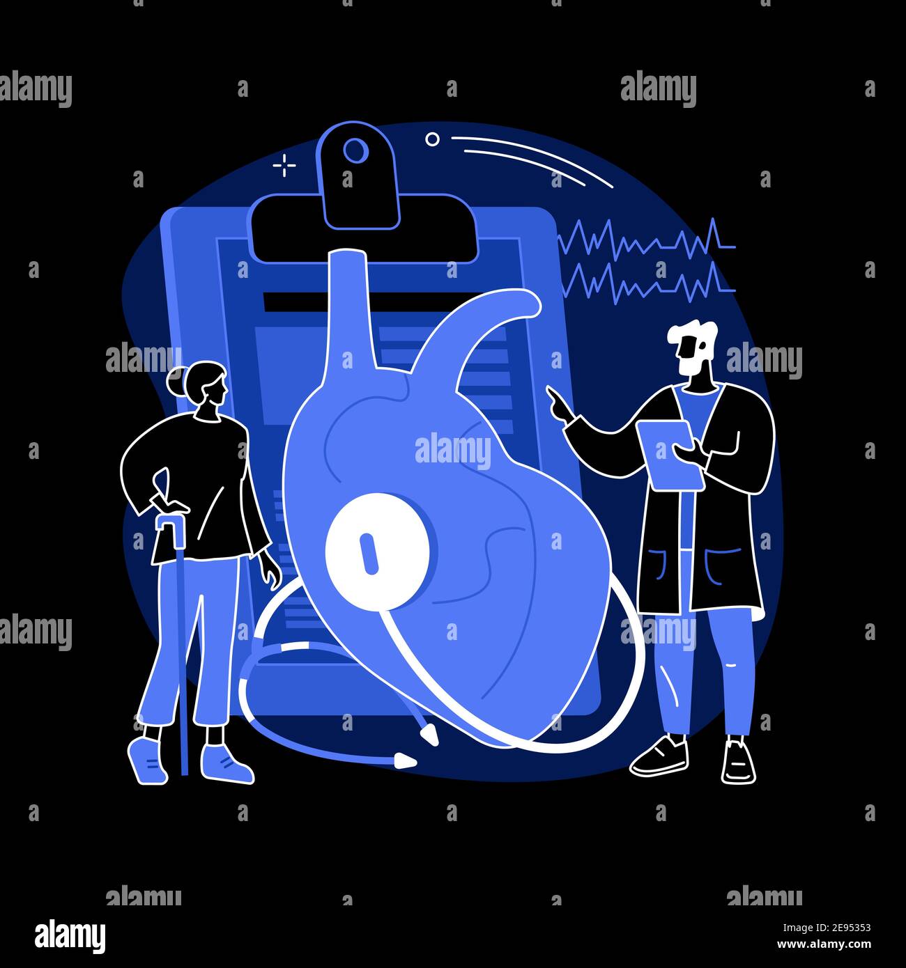 Ischemic heart disease abstract concept vector illustration Stock ...