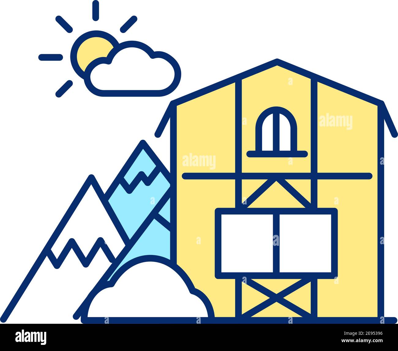 Holiday mountain chalet Cut Out Stock Images & Pictures - Alamy