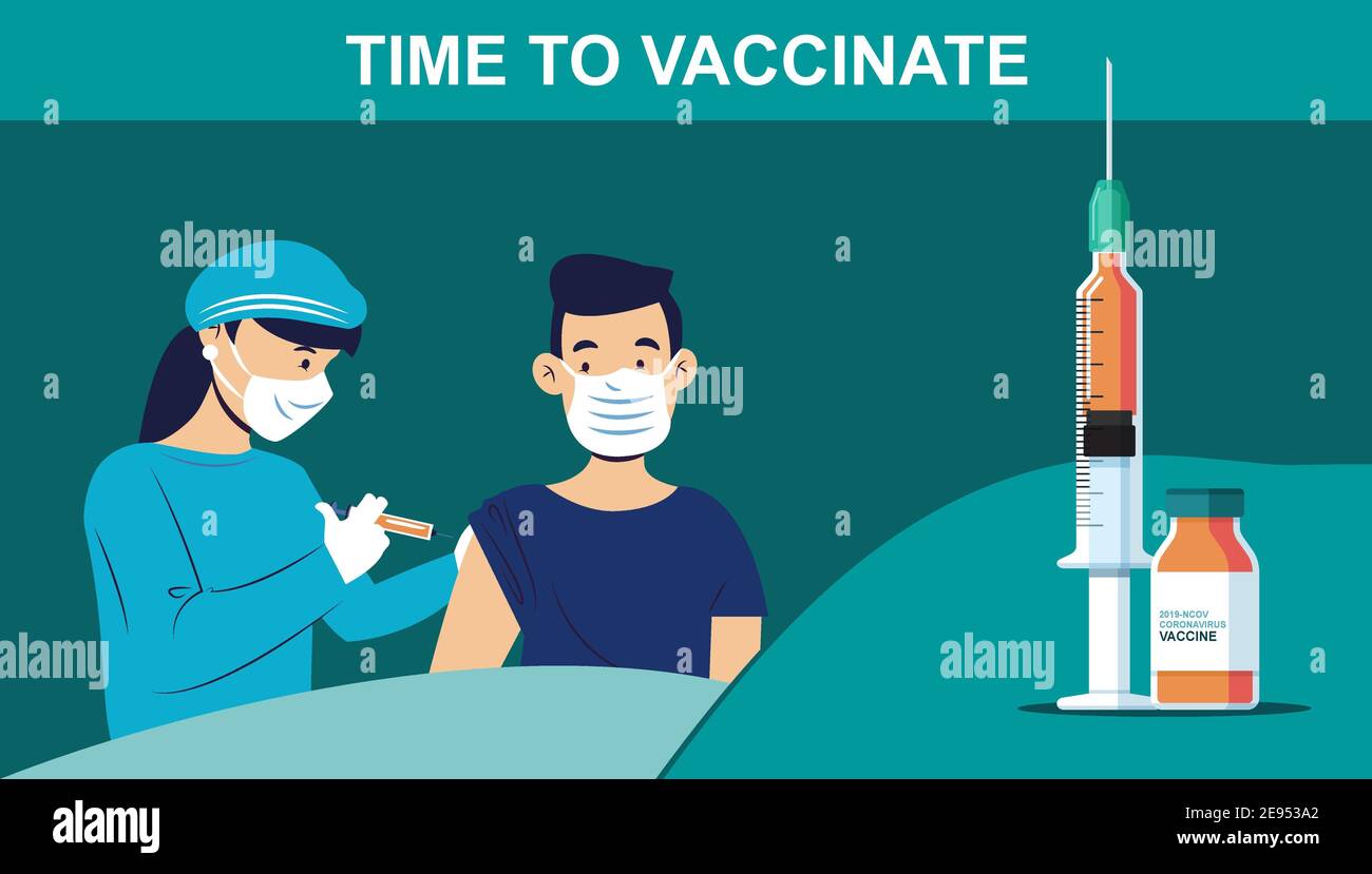 Infographic poster about Covid-19 vaccination - Time to Vaccinate Stock ...