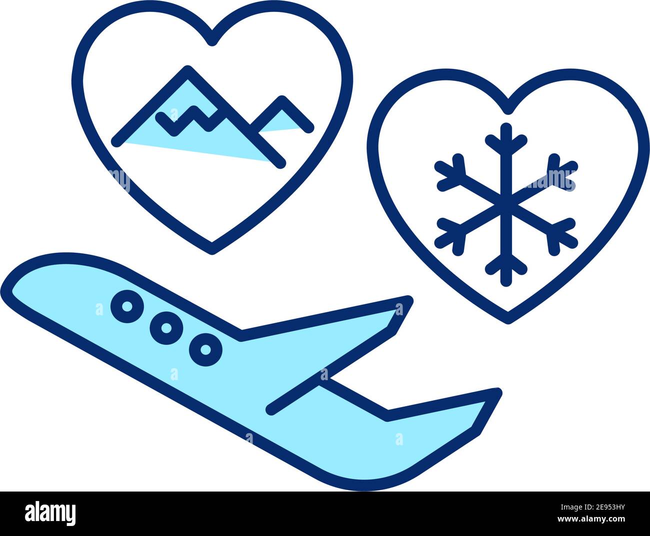 Romantic flight RGB color icon Stock Vector Image & Art - Alamy