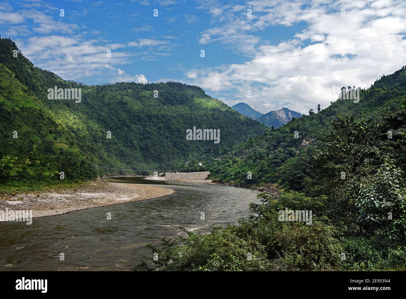 The Trishuli River is a major tributary of the Narayani River in ...