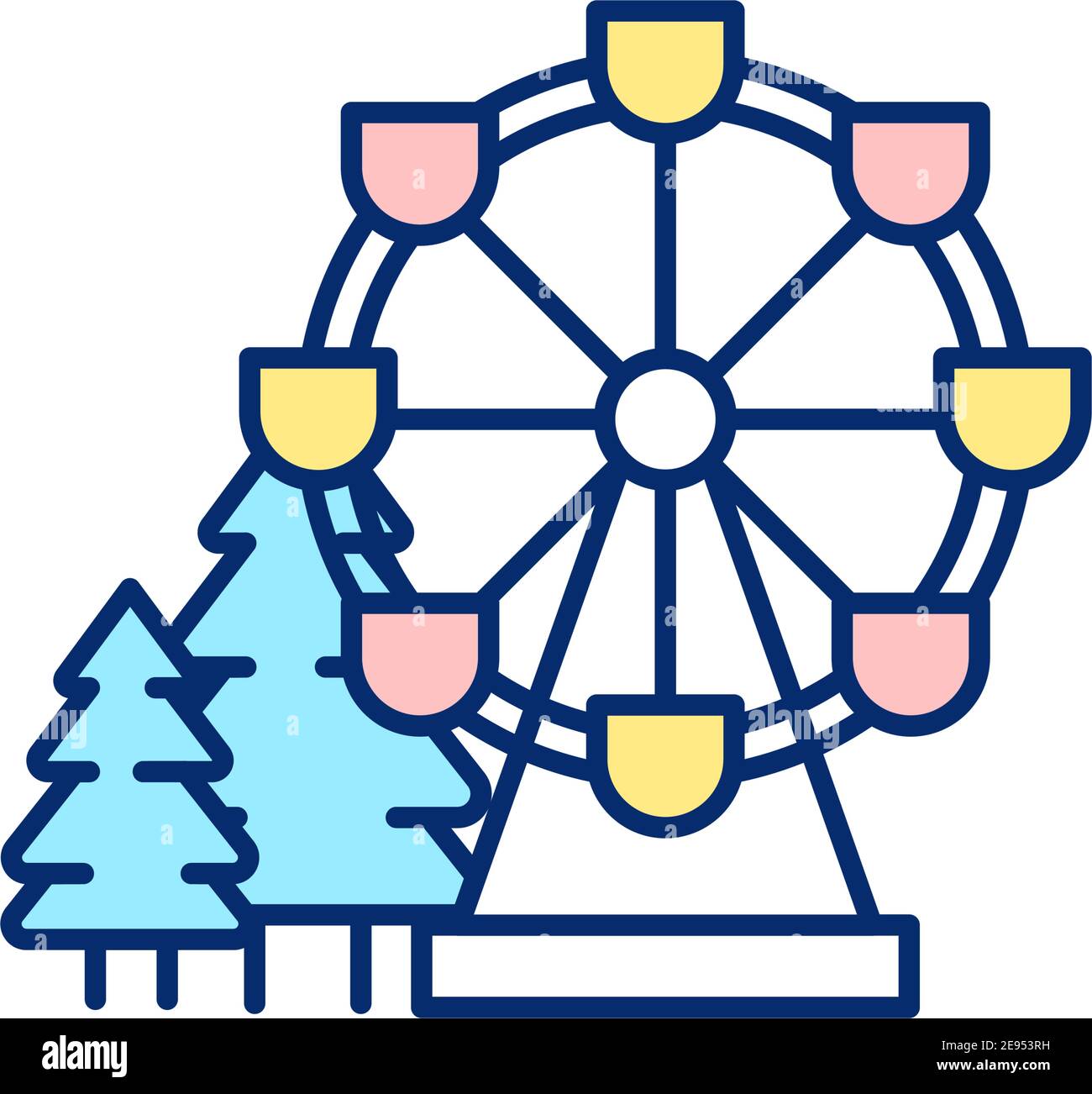 Winter wonderland attraction RGB color icon Stock Vector Image & Art ...