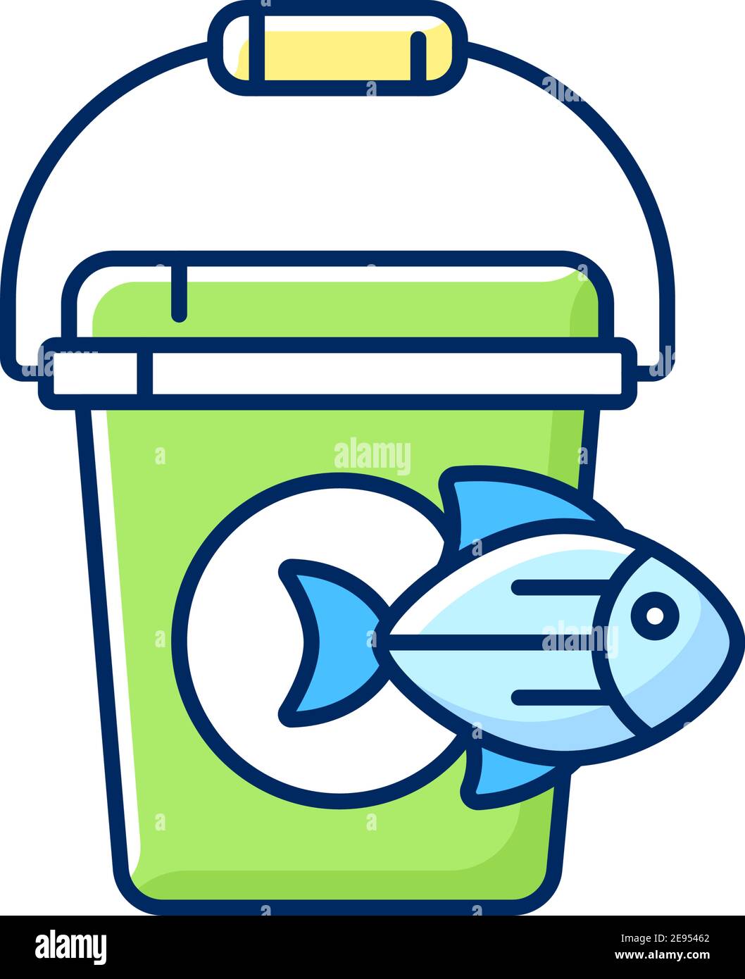 Bucket with fish linear hi-res stock photography and images - Alamy