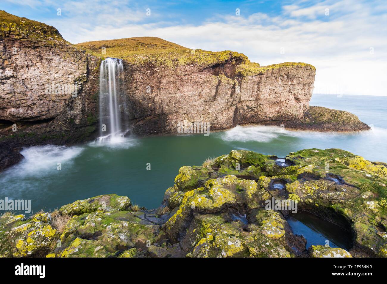 Crawton waterfall in Aberdeenshire, Scotland Stock Photo - Alamy