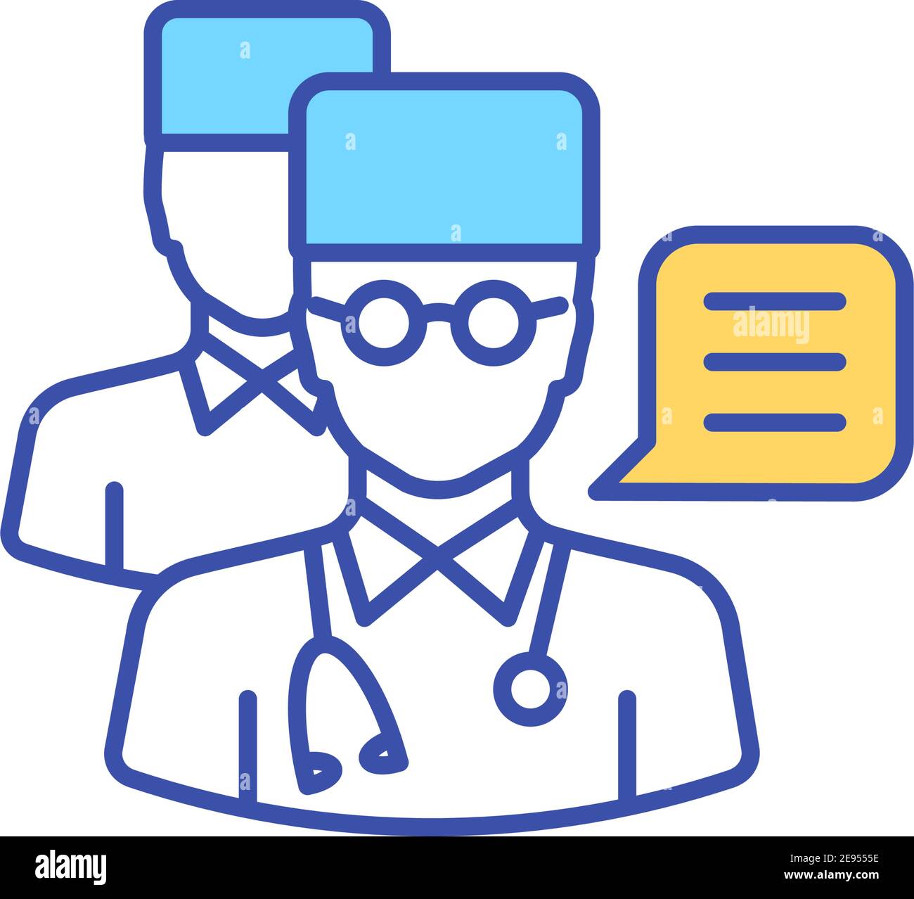 Second doctor option RGB color icon Stock Vector Image & Art - Alamy