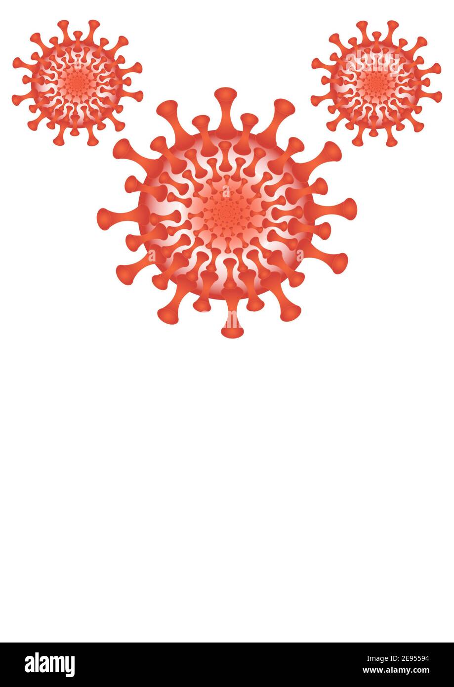 Coronavirus - isolate on a white background, format A4. Cover for a ...