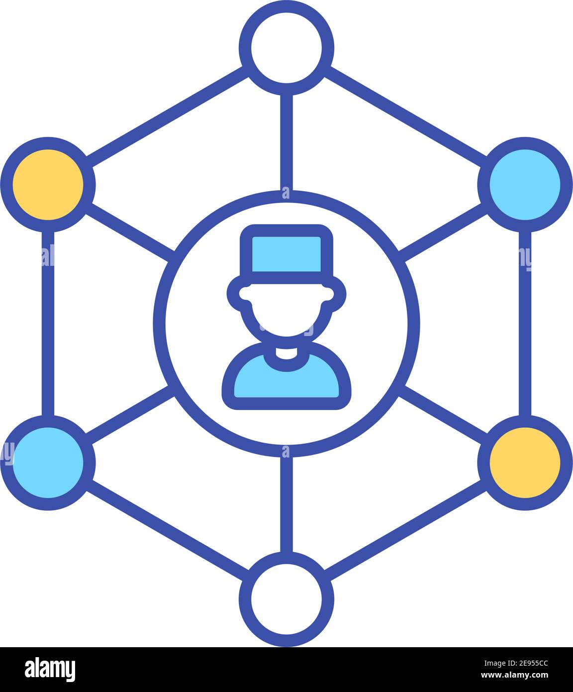 Network of doctors RGB color icon Stock Vector Image & Art - Alamy