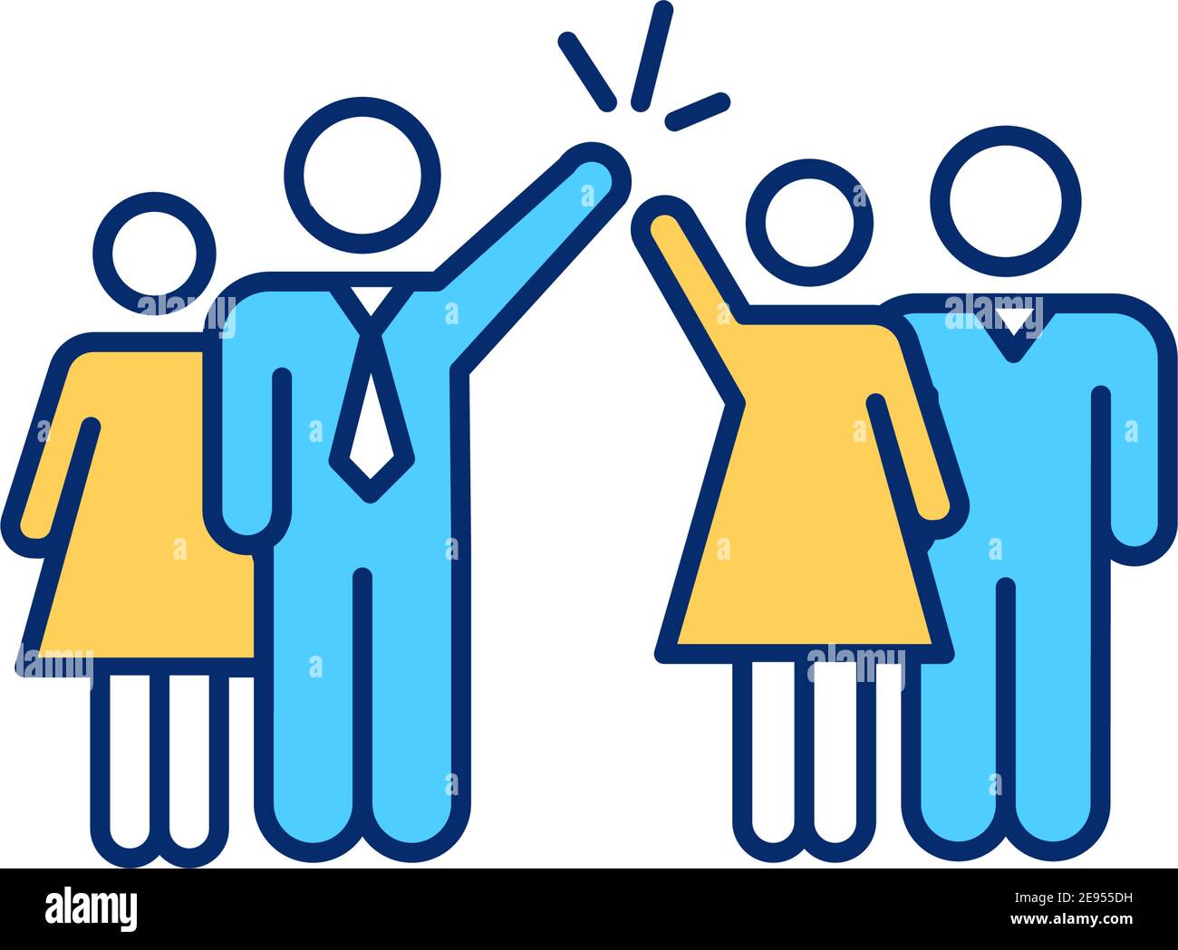 Diverse employee working Stock Vector Images - Alamy
