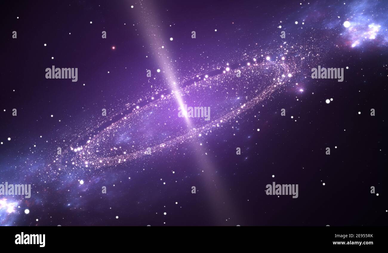 Circular star system with the central giant star. 3d illustration Stock ...