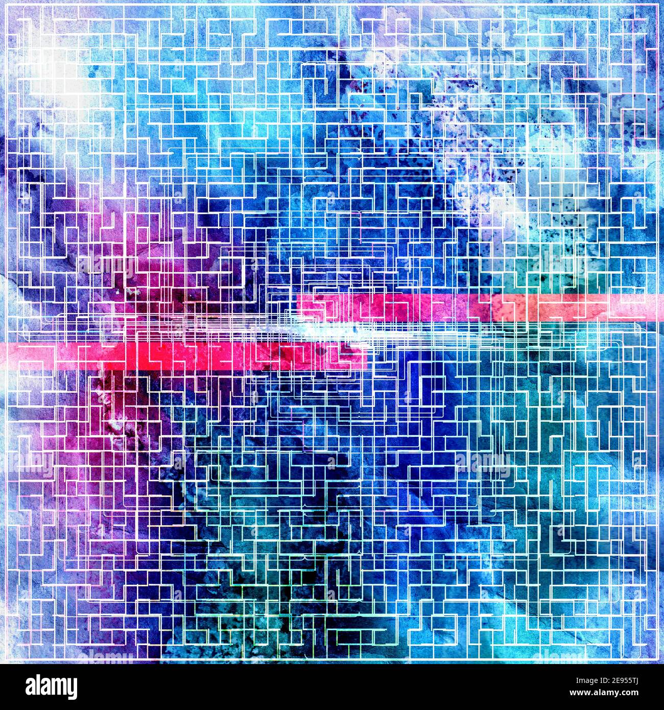 Abstract retro raster color background with geometric objects Stock ...