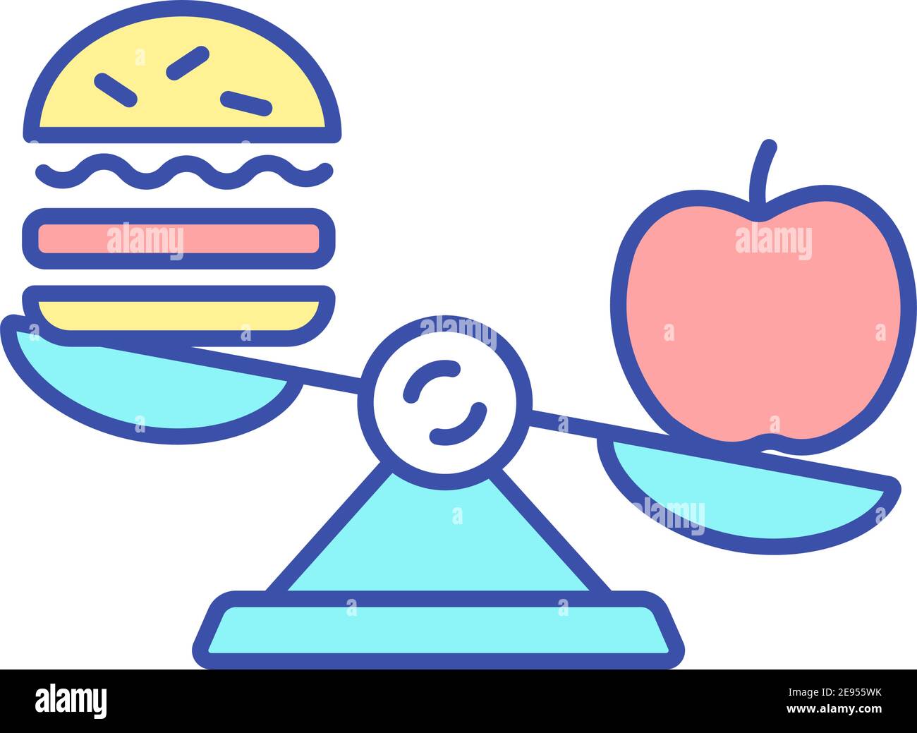 Choose healthy food RGB color icon Stock Vector Image & Art - Alamy