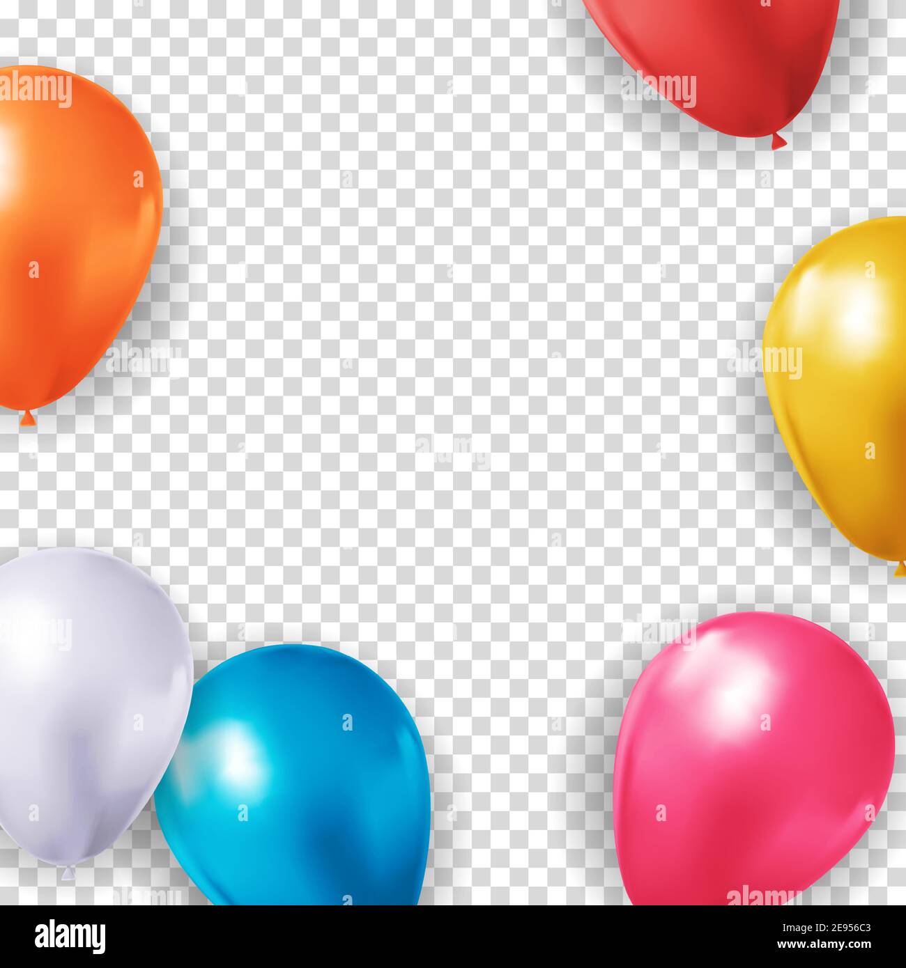 Realistic 3d balloon background for party, holiday, birthday, promotion ...