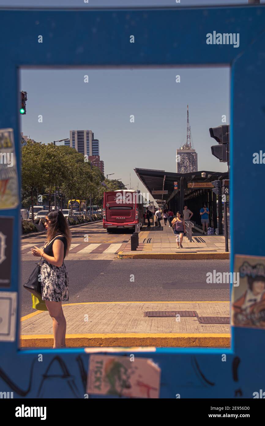 Street scene and architecture from Buenos Aires, Argentina. High ...