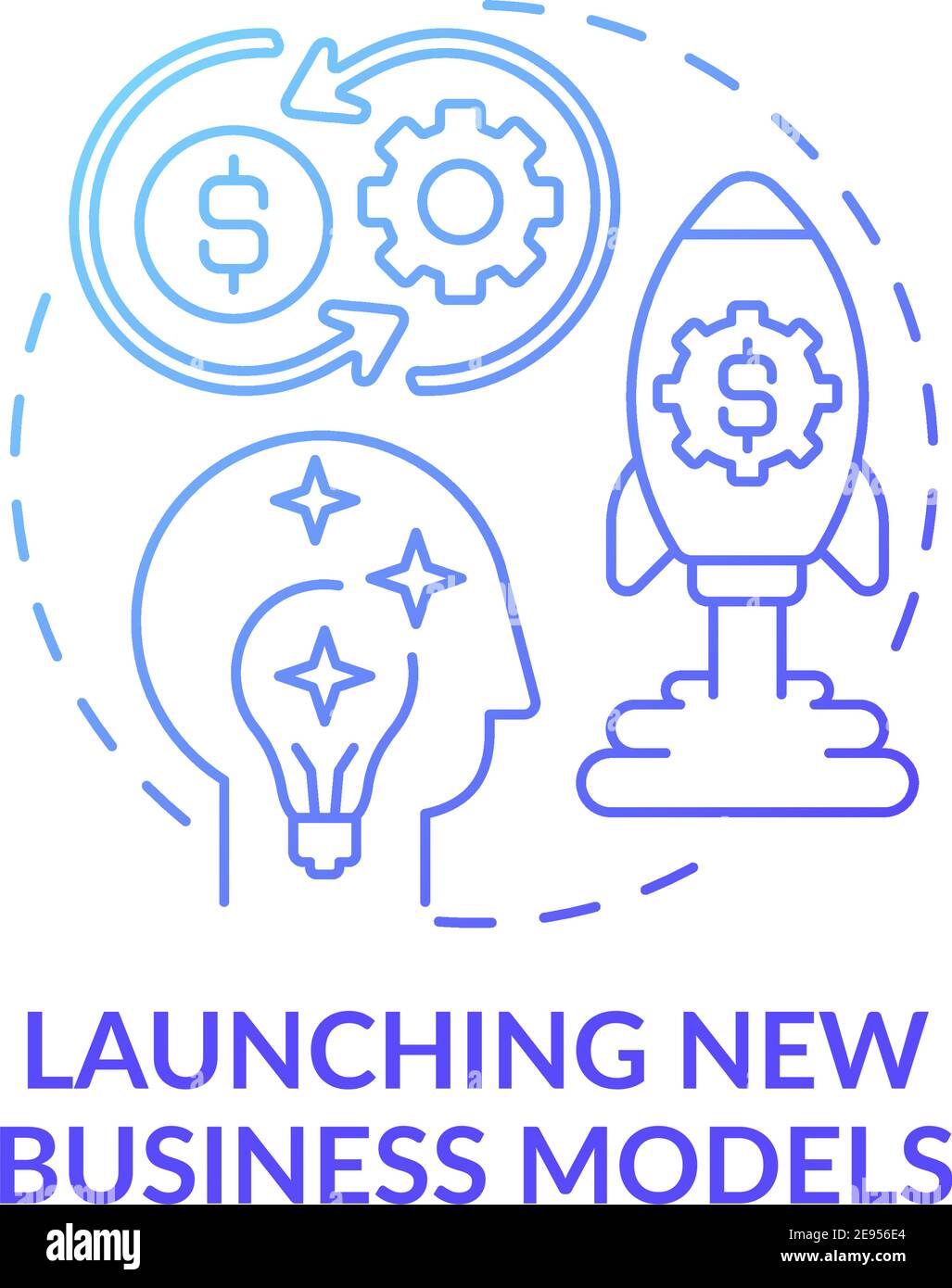 Launching new business models concept icon Stock Vector Image & Art - Alamy