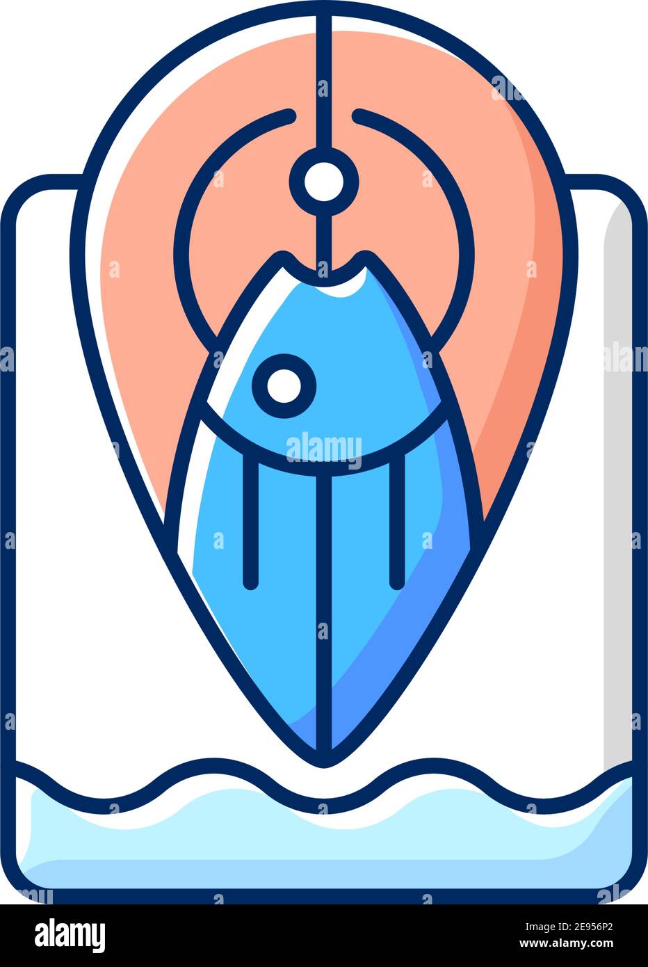 Fishing spot RGB color icon Stock Vector Image & Art - Alamy