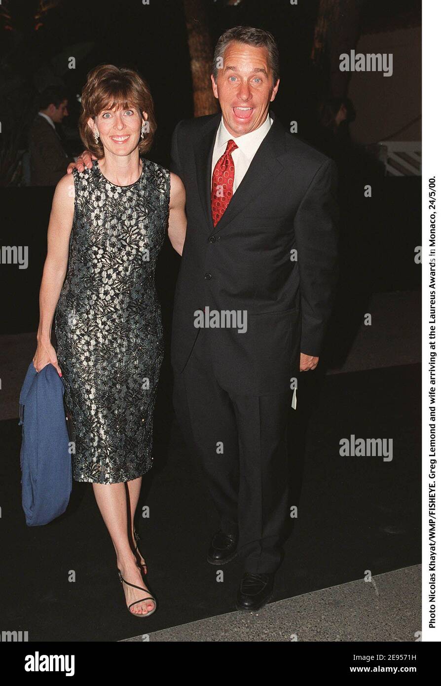 Photo Nicolas Khayat/ABACAPRESS. Greg Lemond and wife arriving at the ...