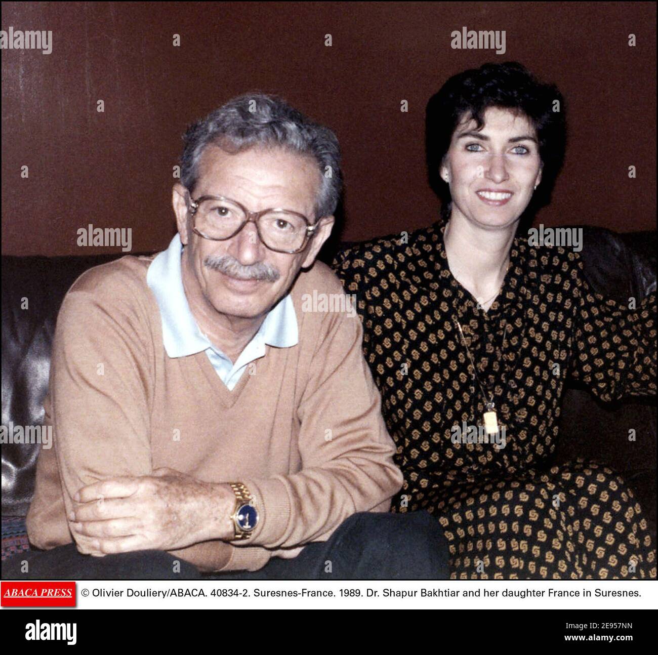 © Olivier Doulieryabaca 40834 2 Suresnes France 1989 Dr Shapur Bakhtiar And Her Daughter