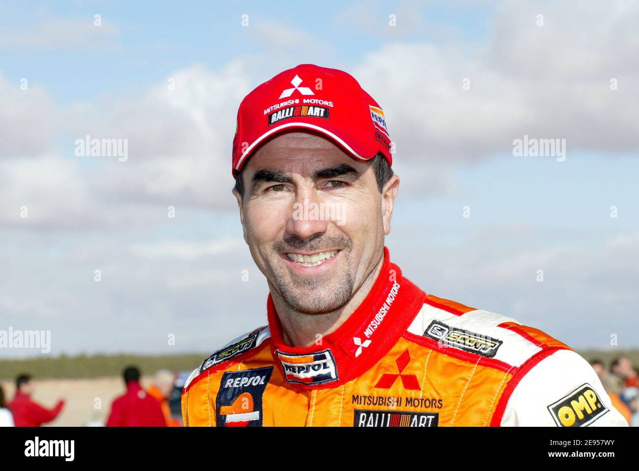 French driver of Mitsubishi team Luc Alphand during the 28th Dakar on ...