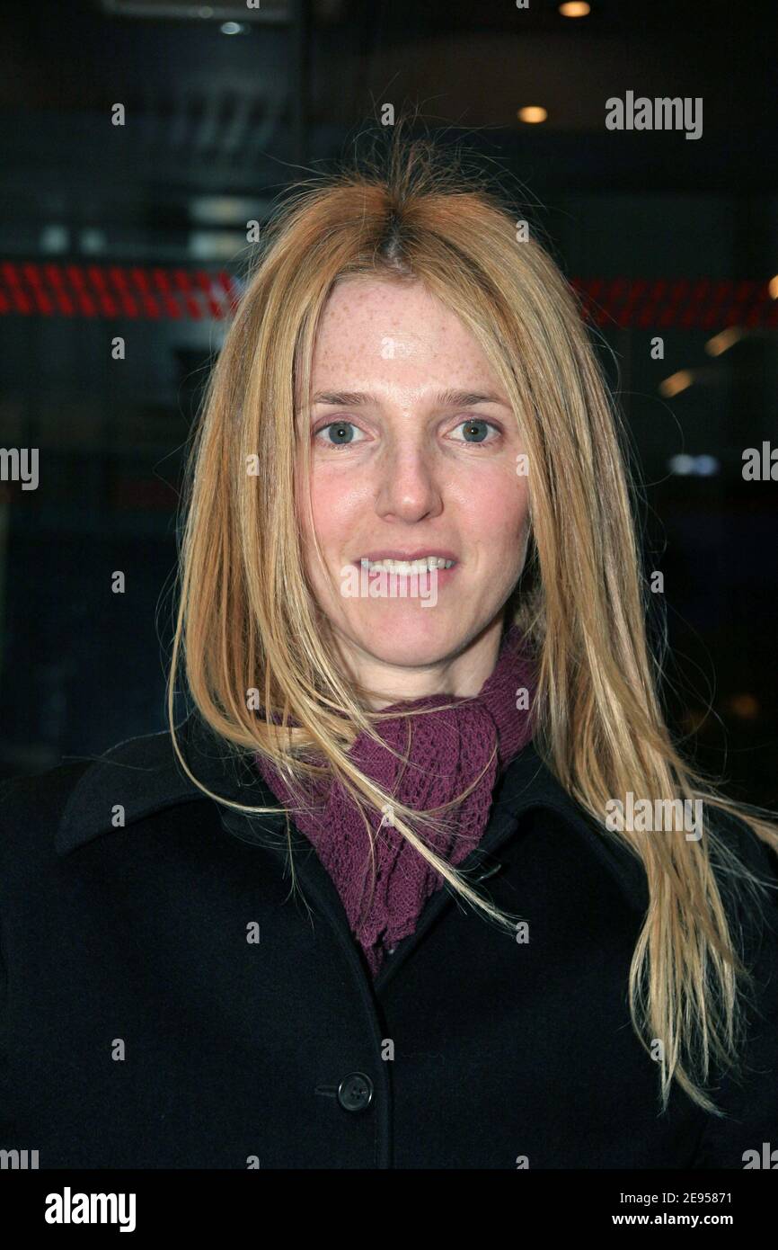 French actress and singer Sandrine Kiberlain poses as she arrives at ...